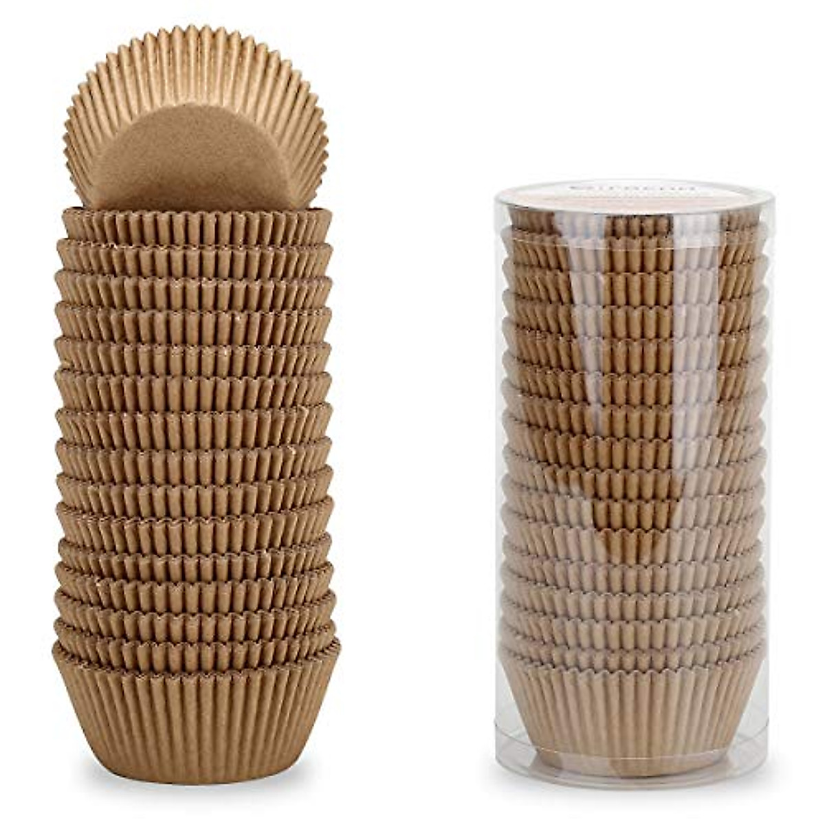 Gifbera Natural Cupcake Liners Standard Baking Cups 400-Count, Unbleached No Smell Paper