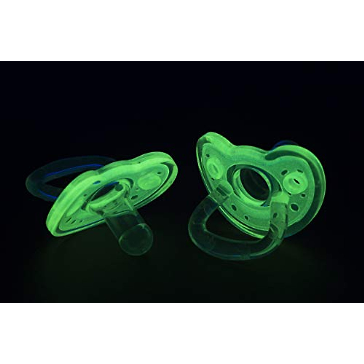 Joovy Silinoogie Baby Pacifier Featuring Super-Soft, Dishwasher-Safe Silicone, Durable One-Piece Design for Easy Cleaning, and Safe PPSU Color Insert - (Night Glow)