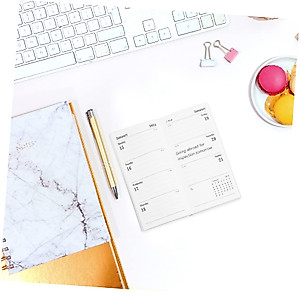 MAGICLULU 3pcs Gallery Leather Weekly Planner 2024 Weekly Planner Notebook Daily Task Planner Weekly Pocket Planner Pocket Notebook Office Accessory Paper Calendar Work Small Notebook