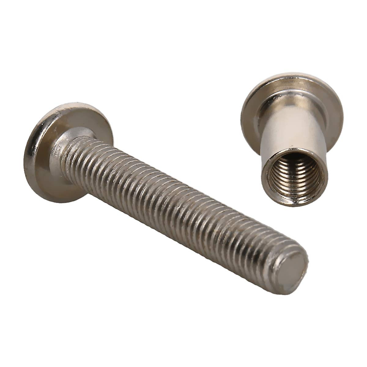 Yinpecly 5Pcs Screw Post Fit for 3/8"(10mm) Hole Dia, Male M8x50mm Belt Buckle Binding Bolts Leather Fastener Carbon Steel, Hex Socket Screws Head