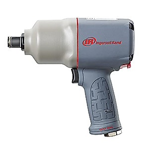 Ingersoll Rand 2145QiMAX 3/4” Drive Air Impact Wrench – Quiet Technology, 1,350 ft-lbs Powerful Reverse Torque Output, 7 Vane Motor, Steel Hammer Case, Gray