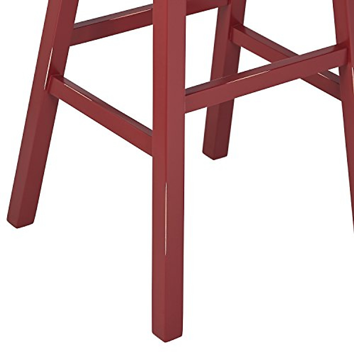 Amazon Brand – Stone & Beam Cottage Wood Bar Stool, 29"H, Red