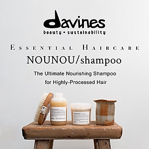 Davines NOUNOU Shampoo | Hydrating Deep Shampoo for Bleached, Permed, Relaxed, Damaged Hair or Very Dry Hair | Replenishes Chemically Processed Hair | 8.45 fl oz (Pack of 1)