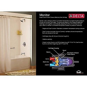 Delta Faucet T14051-CZ Dryden Monitor 14 Series Valve Trim Only, Champagne Bronze,4.00 x 8.00 x 9.75 inches
