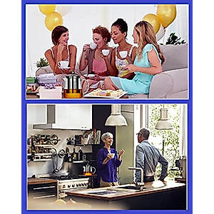 Mini Size Glass Teapot Tea Kettle-with Stainless Steel Removable Infuser for Blooming Tea & Loose Leaf Tea, Microwave & Stovetop Safe, 550ML/18oz (S-550)