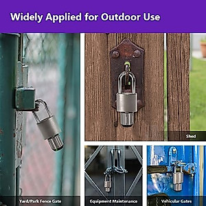 WAFERLOCK Outdoor Weatherproof Smart Padlock with Bluetooth App Control, Keycard, Pin Code, Ideal for Fence, Gate, Shed and Equipment Maintenance, Anti-Drill, Anti-Shim, Stainless Steel, C210