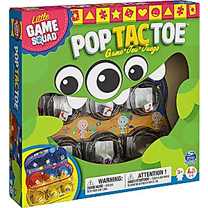 Spin Master Games Pop Tac Toe Popper Board Game, for Families and Kids Ages 3 and u