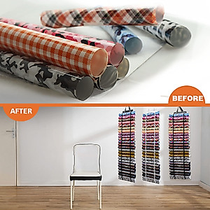 Vinyl Roll Holder with 25 Roll Compartments, Vinyl Roll Storage Rack Wall Mount,Over The Door, Craft Vinyl Storage Organizer Idea, Hanging Organizer Storage(Black, 25)