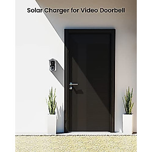 XTU Solar Charger for Video Doorbell, Compatible with Doorbell 2nd Gen (2020 Release), and All Battery-Powered doorbells Cameras (with Micro USB Port), Waterproof Continuous Charging