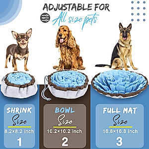 Dog Snuffle Mat Adjustable Big Breed, Puzzle Playthings Dog mental stimulation toys, slow-eating dog toys, stress-relieving dog toys, and small dog enrichment toys for large dogs with Pet Clicker