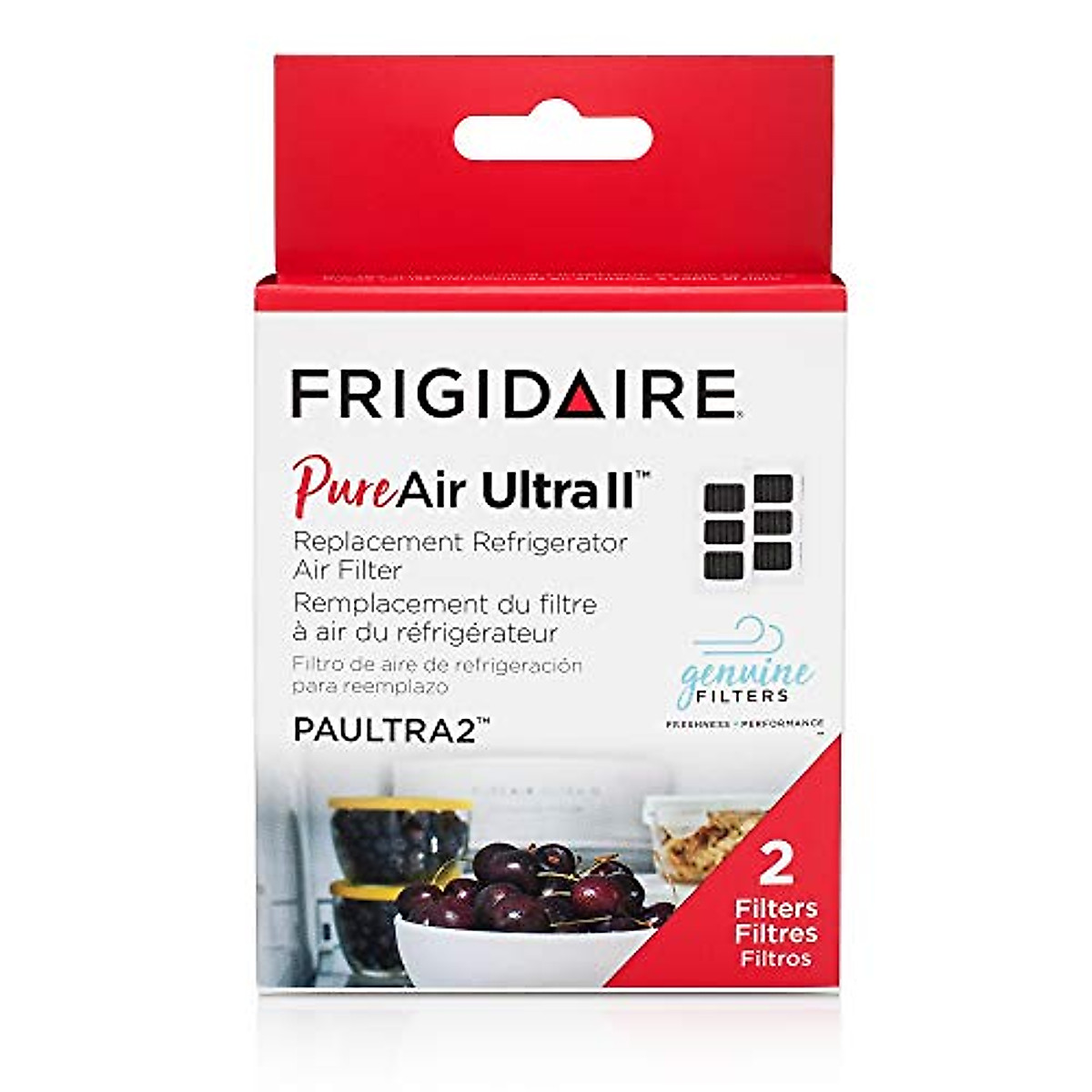 Frigidaire PAULTRAII2PK PureAir Ultra II 2 Pack Air Filter, 2 Count (Pack of 1)