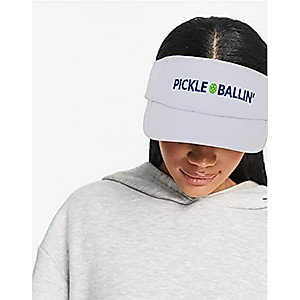 Pickleball Visor | Pickle Ball Hat for Women and Men | Pickleball Gift White