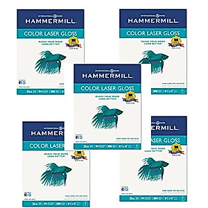 Limited Papers (TM) Laser, Gloss Finish, Bright White Color, 32 Pound, (114 Gsm) 8.5 x 11 Inch, (16311-0) (5 Reams)