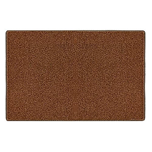 PURE ERA Carpet Stair Tread Landing Mat Tape Free Self Adhesive Non Slip Skid Resistant Indoor Doormat Area Rug Floor Mat for Kitchen Bathroom Workstations Washable Rectangle 2' X 3' (Brown)