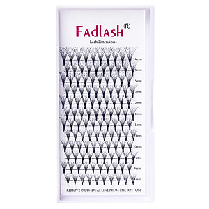 Premade Fans Eyelash Extensions 10D Lash Extensions Premade Fans 0.05 0.07 Thickness Pre Fanned Volume Lash Extensions C D Curl by FADLASH (10D-0.07-D, Mix 8-14mm)