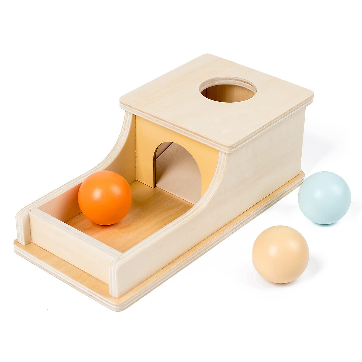 Busy edition Montessori Toys Object Permanence Box Wooden Ball Drop Baby Play for 6 Month 1 2 3 Year Old Toddlers Infant Early Age Toy
