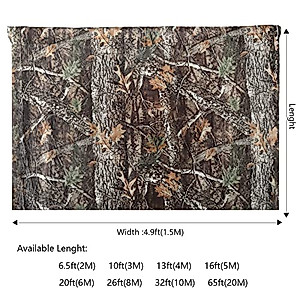 GHILEO Camo Burlap, Mesh Fabric Material Camouflage Netting for Hunting Ground Blinds Photography Ground Cover