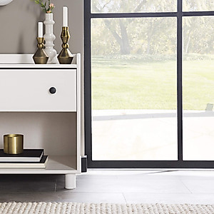 Walker Edison Modern Wood 1 Drawer Nightstand with Top Tray Bedroom Storage Drawer and Shelf Bedside End Table, Caramel