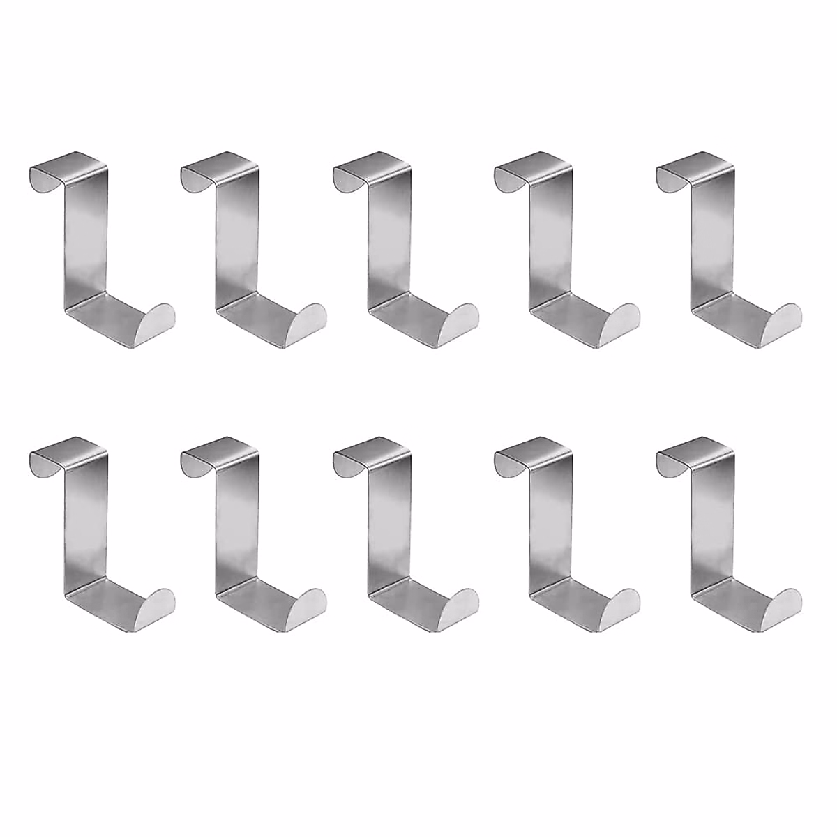 HomeSoGood 10 Pcs Z-Shaped Hooks,Stainless Steel Clothes Hanger Holder Cabinet Draw Organizer