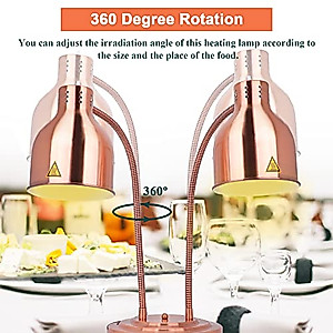 YMJOINMX 220V Food Warmer Lamp Heat Lamp with Bulbs for Food Heating Lamp Commercial Food Buffet Warmer Lamp Restaurant Food Service