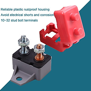 VOZINMOST Automatic Reset Circuit Breaker 15Amp 12V/24V DC Stud Type Circuit Breakers Suitable for Automotive, Marine(Pack of 2)