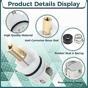 RP25513 Faucet Stem Assembly, Replacement Kit for Two Handle Faucet Repair Kit with RP4993 Seats and Springs, Cartridge for Kitchen Faucet Repair Kit, 4 Pack