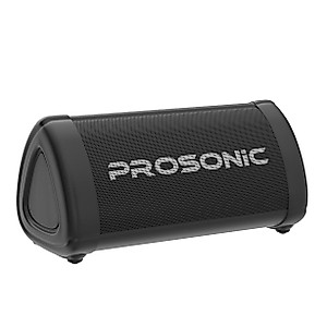 Prosonic BT3 Portable Wireless Bluetooth Speaker with 10W Stereo Sound & Bass Boost -Rich Sound & Intense Bass -Bluetooth 5.0 -Microphone -IPX5 - in & Outdoor Speaker (Black)