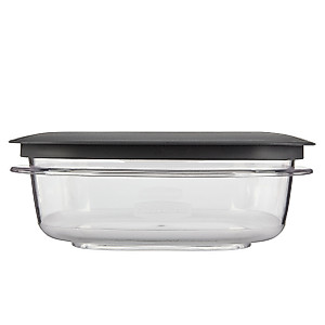 Rubbermaid Premier Easy Find Lids 3-Cup Meal Prep and Food Storage Container, Grey |BPA-Free & Stain Resistant