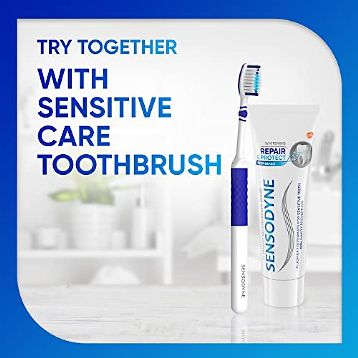 Sensodyne Repair and Protect Whitening Toothpaste, Toothpaste for Sensitive Teeth and Cavity Prevention, 3.4 oz (Pack of 3)