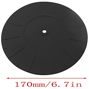 Turntable Platter Mat LQ Industrial 7 inch Silicone Rubber Turntable Slipmat Pad for All LP Vinyl Record Players (TPMSRT-B170-1)