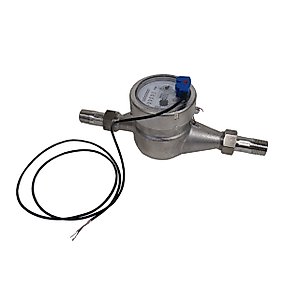 PRM Filtration 3/4 Inch NPT 304 Stainless Steel Multi-Jet Water Meter with Pulse Output, Viton Seals, Sealed Dry Dial, and Internal Strainer for Particulate Protection