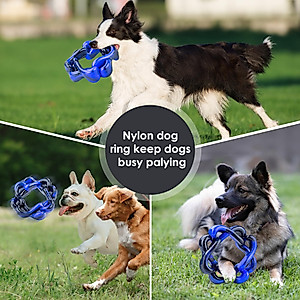 DAOZIJI Durable Dog Chew Toys Ring for Aggressive Chewers, Tough Dog Toys for Aggressive Chewers Small Medium Large Breed, Interactive Dog Ring Toys for Boredom,Super Chewer Dog Toys Chew to Keep Busy