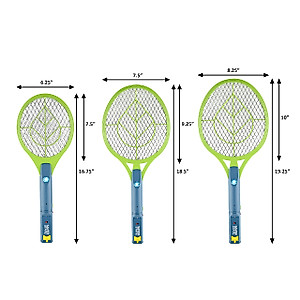 SWAT IT! Handheld Bug Zapper Racket, Rechargeable Electronic Fly Swatter Zapper, 4000 Volt, USB Charging Cable, 2 Pack (Mini)