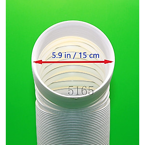 1 Extra Long Anti-Clockwise Universal Portable Air Conditioner Exhaust Hose 6" Width, 76" long
