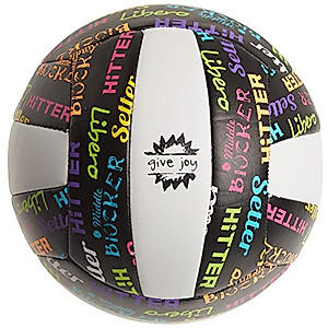 Molten Volleyball Positions Recreational Volleyball, Black/Neon Colors, official, MS500-VBP