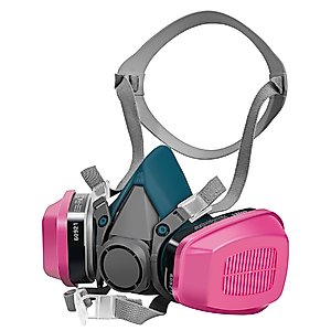 SLJHL Reusable Half Facepiece Respirator Mask - Gas Masks with 2 Pieces 60921 Filters for Organic Vapor Protection Chemicals Spray Welding Epoxy Resin Dust 6200 Blue