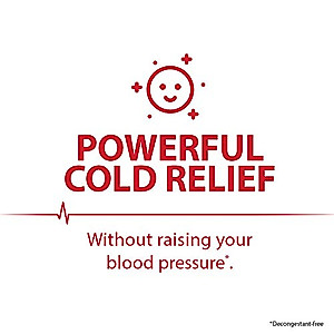 Coricidin HBP Decongestant-Free Cough and Cold Medicine for Hypertensives, Cold Symptom Relief for People with High Blood Pressure (16 Count)