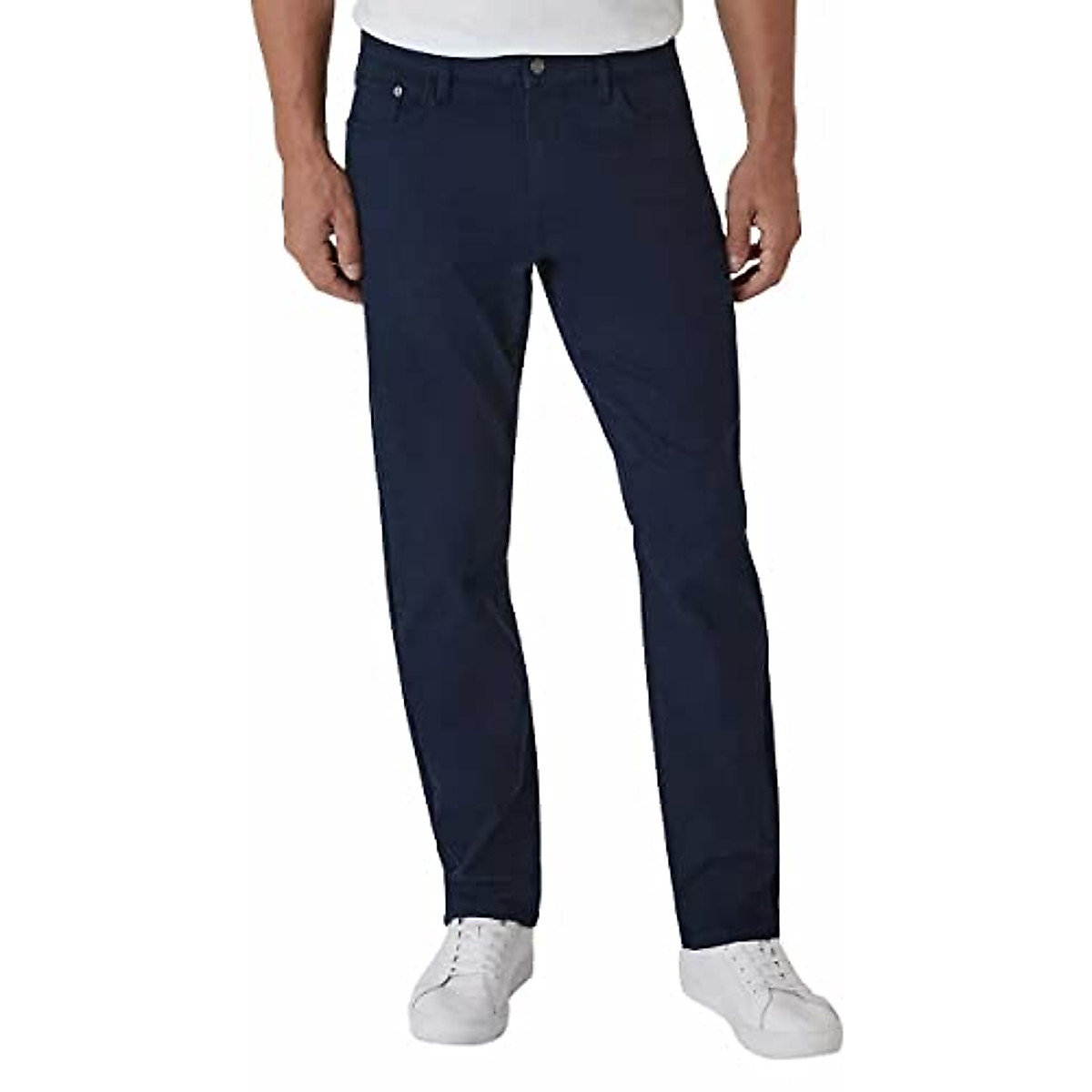 IZOD Mens Mid-Weight Comfort Stretch Knit Denim 5 Pocket Pant (as1, Waist_Inseam, Numeric_36, Numeric_30, Blue)