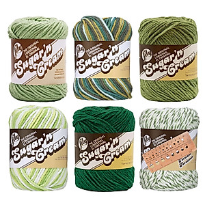 Lily Sugar 'n Cream Yarn - 100% Cotton - Assortment (Forest)