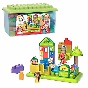 Just Play CoComelon Patch Academy, 53 Large Building Blocks Includes 6 Character Figures, Multi-color (96119)