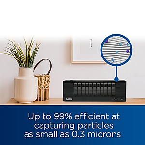 Brother AirSure DF-2 Dynamic Filtration Tabletop and Portable Air Purifier, Aids in Capturing Foreign Particles, Face, Close Contact Situations, Black
