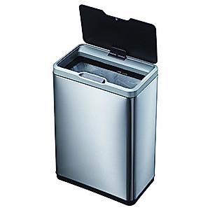 EKO Mirage Sensor Bin 45L, Metal, Matt S/S, 27 x 46 x 65.5 cm