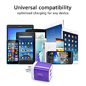 USB Charger Plug,Wall Charger,Charging Block,5-Pack 2.1A/5V Portable Power Cube Charger Adapter Compatible for iPhone 14/13/12/11 Pro Max/Xs Max/XR/X/8/7/6S/6 Plus,Samsung Galaxy S23 S22 S21,LG,Moto