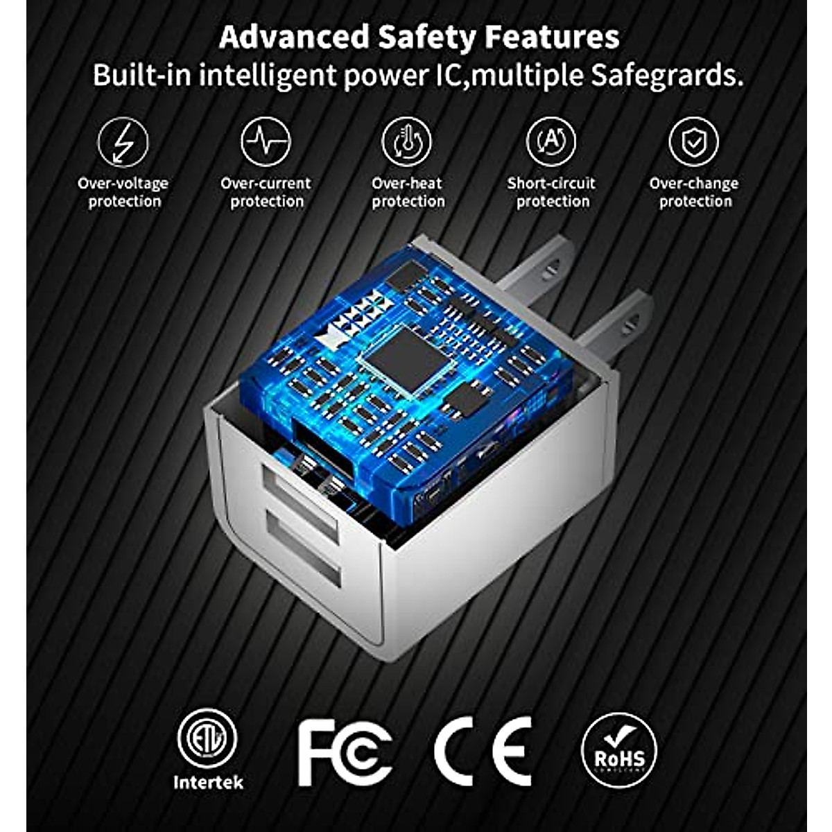 USB Wall Charger, tiavalmax 4-Pack 2.1A Dual Port USB Cube Power Adapter Charger Plug Block Charging Box Brick for iPhone,iPad,Samsung Galaxy,Google Pixel,Moto, LG, HTC, Motorola,Oneplus,Nokia,Kindle