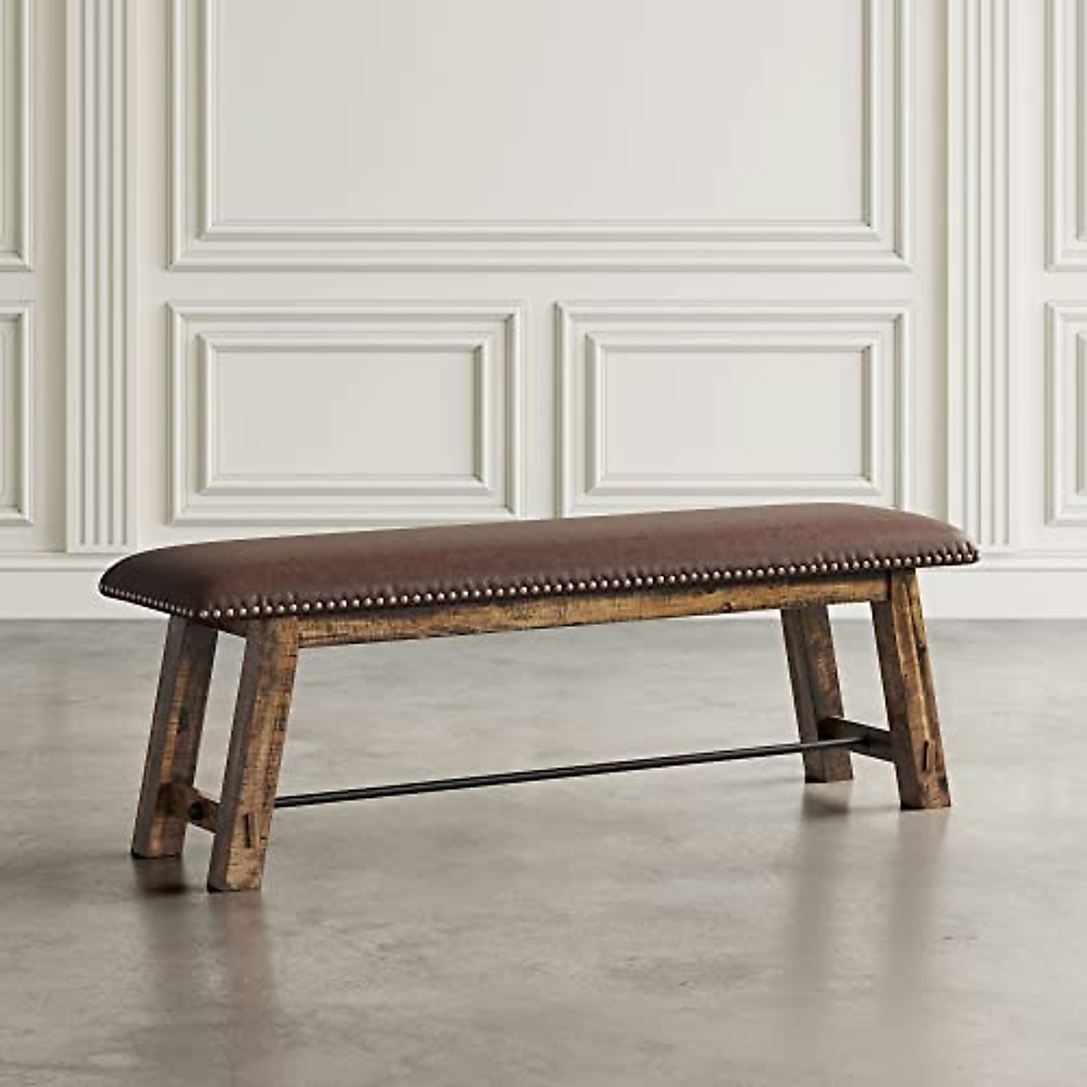 Jofran Cannon Valley Dining Bench, 56" W X 15" D X 19" H, Finish, (Set of 1)