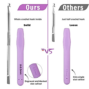 Crochet Hooks 43 Pcs,Drawdart 17 Sizes Ergonomic Crochet Hook Set with Case and Crochet Accessories,Extra Long Crochet Needles for Arthritic Hands,Crochet Kits Suitable for Knitter Enthusiasts