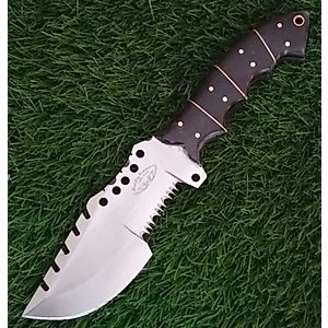Best.Buy.Damascus1 Tracker knife 420C Stainless Steel Hunting Knife Buffalo Horn 9.5'' Fixed Blade Knife hunting knives Camping knife Premium Quality hunting gear gifts for men