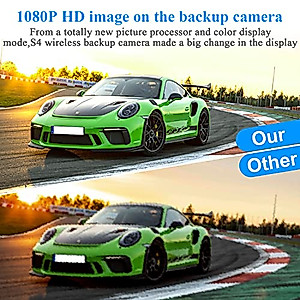 DoHonest Wireless Backup Camera for Car with 5" Monitor, HD 1080P No Delay Bluetooth Backup Camera System for Truck Pickup Minivan Support Add Second RV Camera DIY Installation to Avoid Drill Hole S4