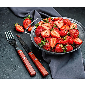 Kafoor 9" Large Extra Fine Mesh Strainer with Thermo Plastic Rubber Handle - Sieve Fine Mesh Stainless Steel - Ideal to Strain Pasta, Quinoa and Rice