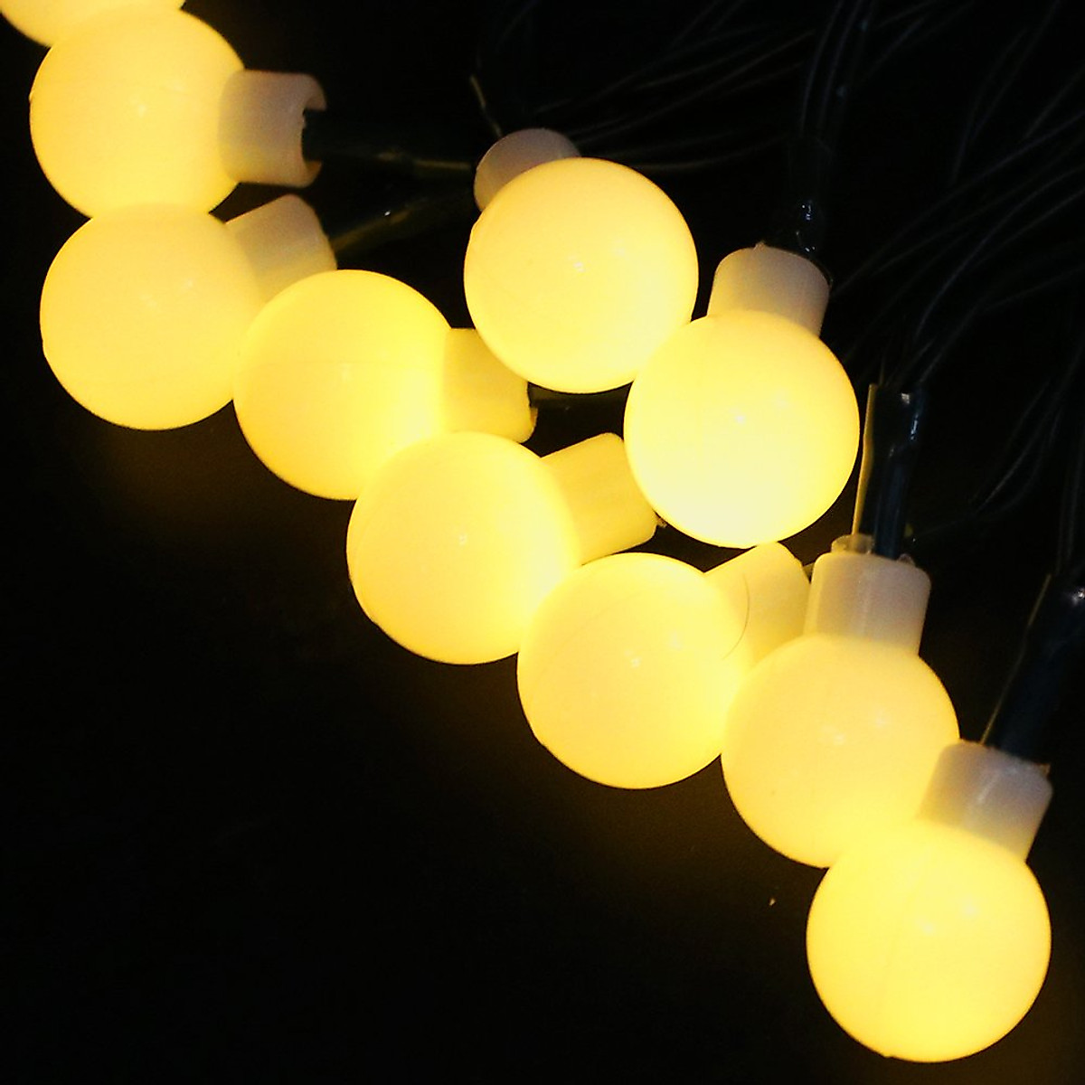 XUNATA 40ft Solar LED String Lights, Flexible Waterproof 100 LEDs White Ball Lights for Indoor Outdoor Home Patio Lawn Garden Party Holiday Decorations(Warm White)